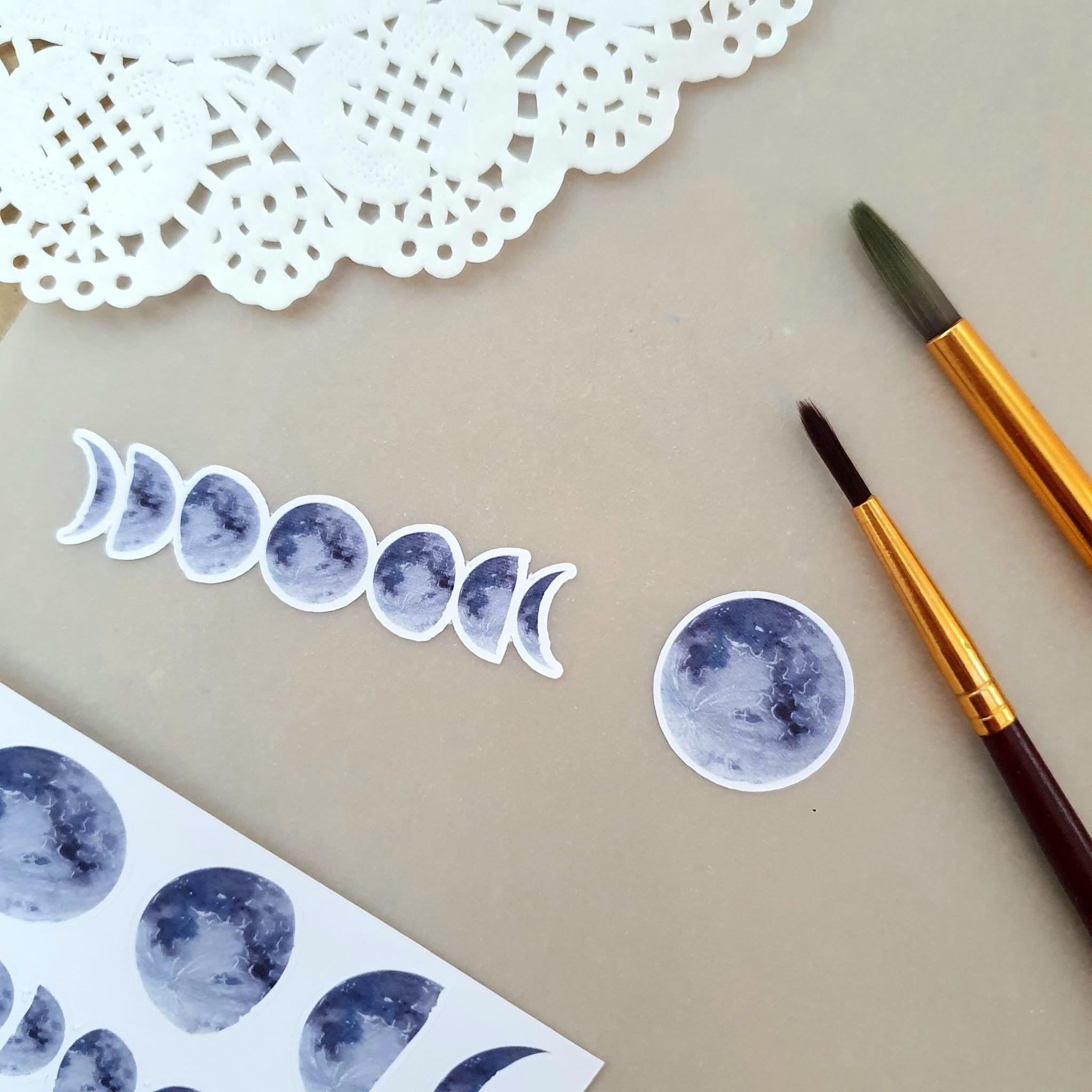Moon Phases Sticker Sheet Bullet Journal Stickers, Scrapbook Stickers ...