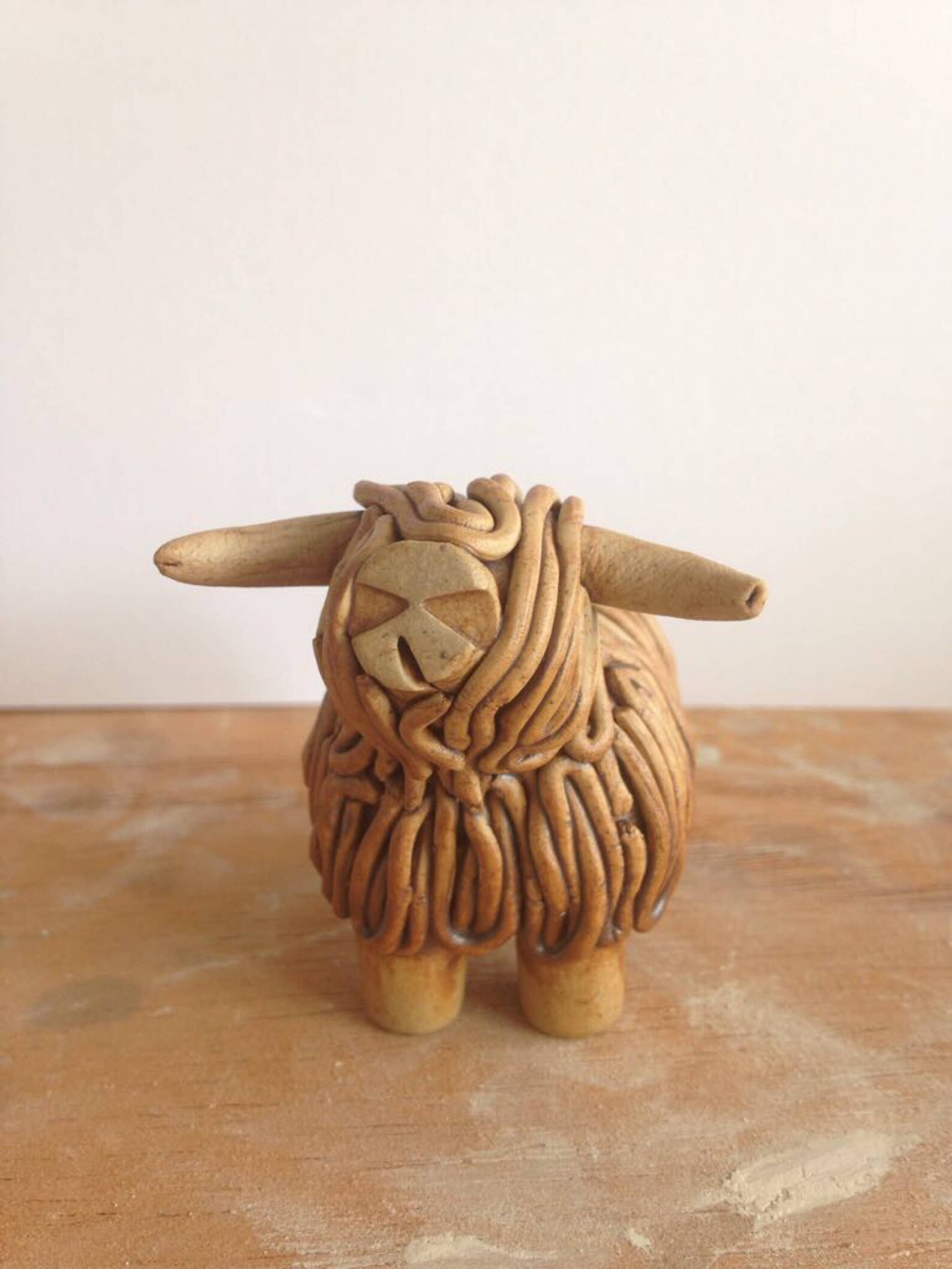 Small Pottery Highland Cow - Etsy UK