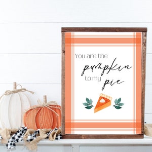 Pumpkin Pie Printable, Fall Printable, Watercolor, Fall Decor, Wall Art ...
