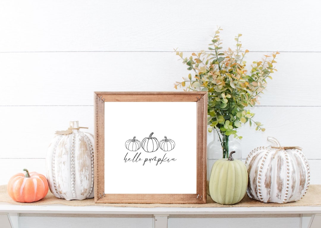 Hello Pumpkin Printable, Digital Download, Instant Download, Fall ...