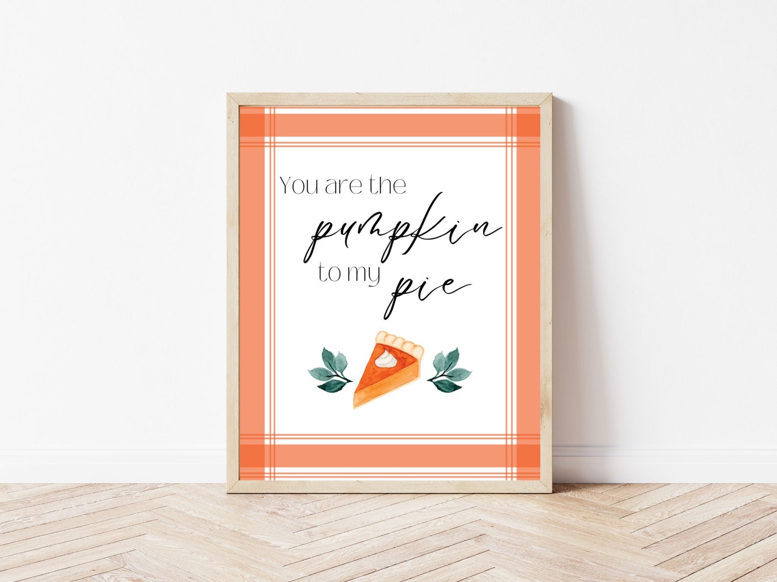 Pumpkin Pie Printable, Fall Printable, Watercolor, Fall Decor, Wall Art ...