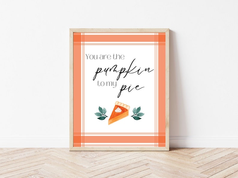 Pumpkin Pie Printable, Fall Printable, Watercolor, Fall Decor, Wall Art ...