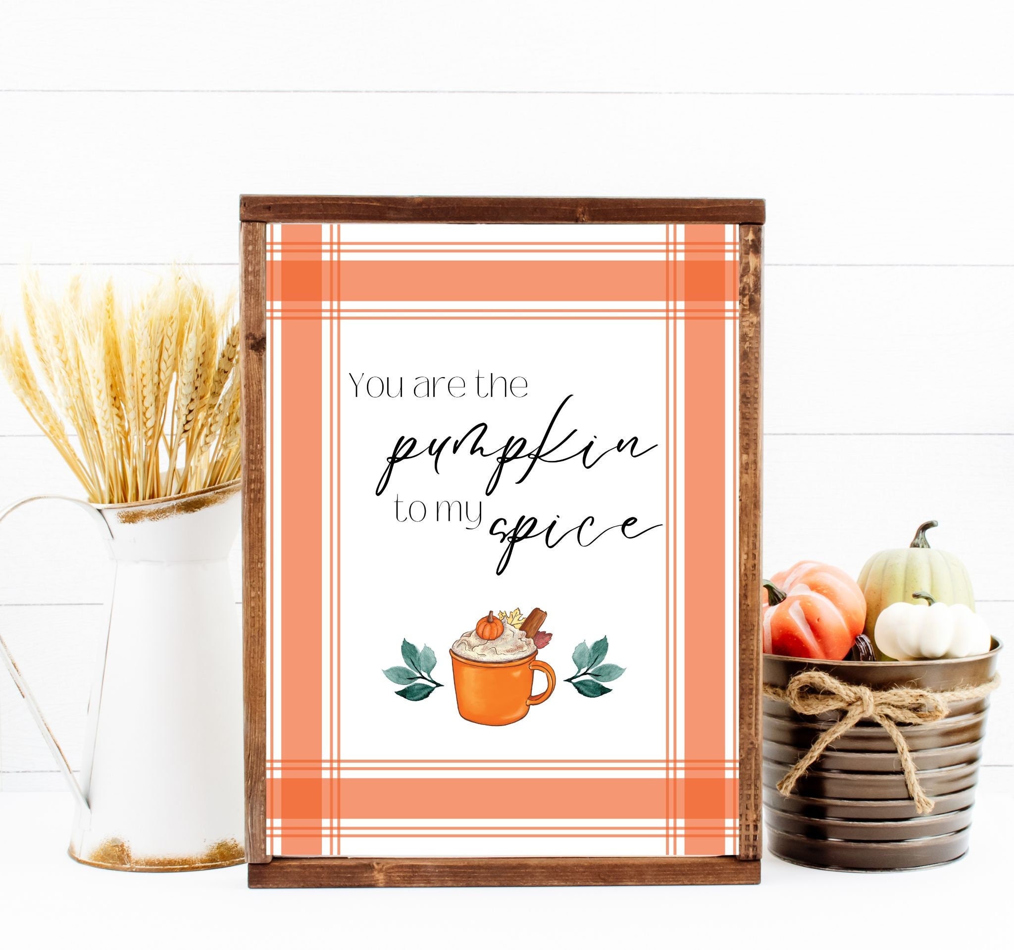 Pumpkin Spice Printable, Fall Printable, Watercolor, Fall Decor, Wall ...