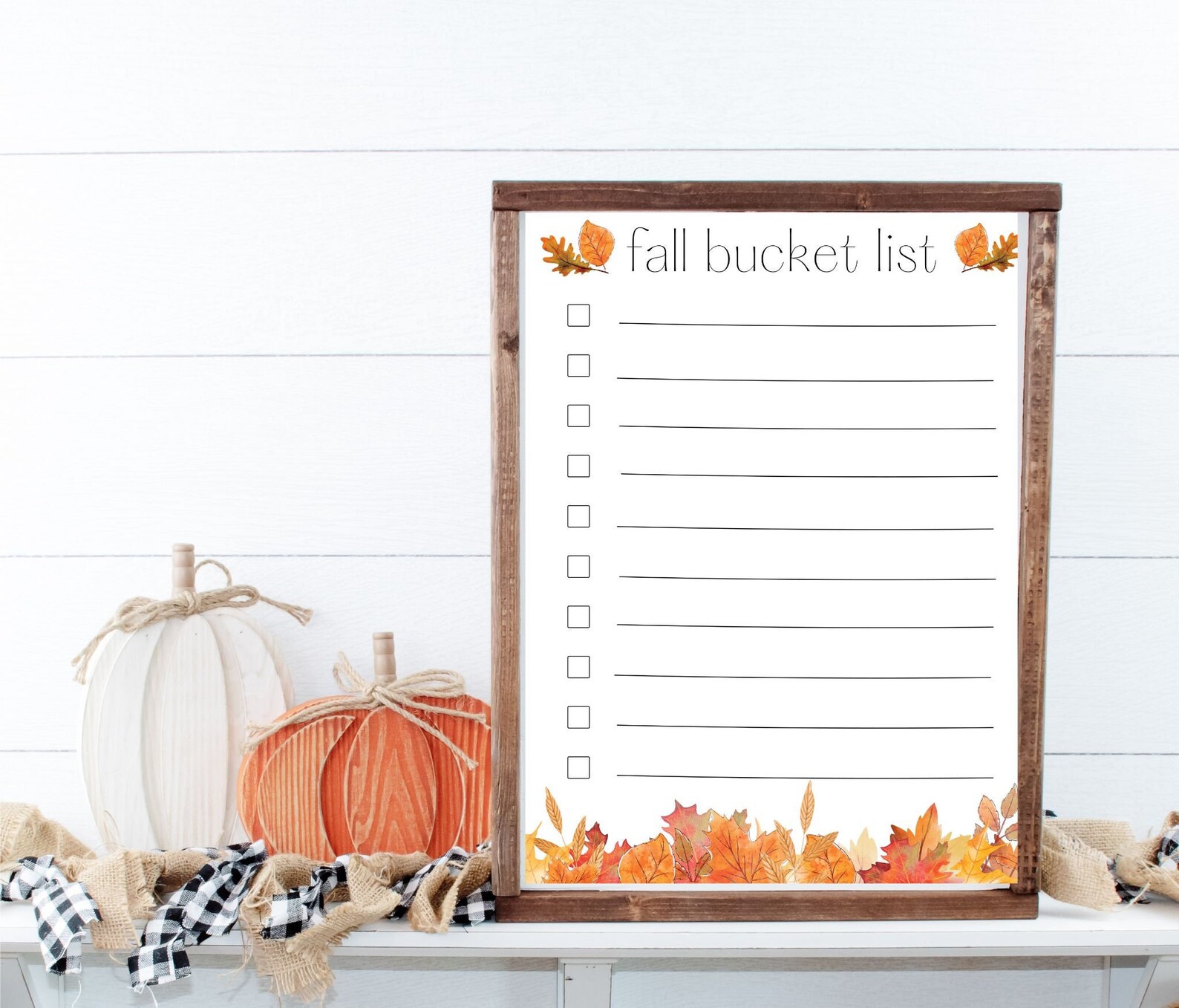 Fall Bucket List, Digital Download, Fall Printable, Fall Bucket List ...