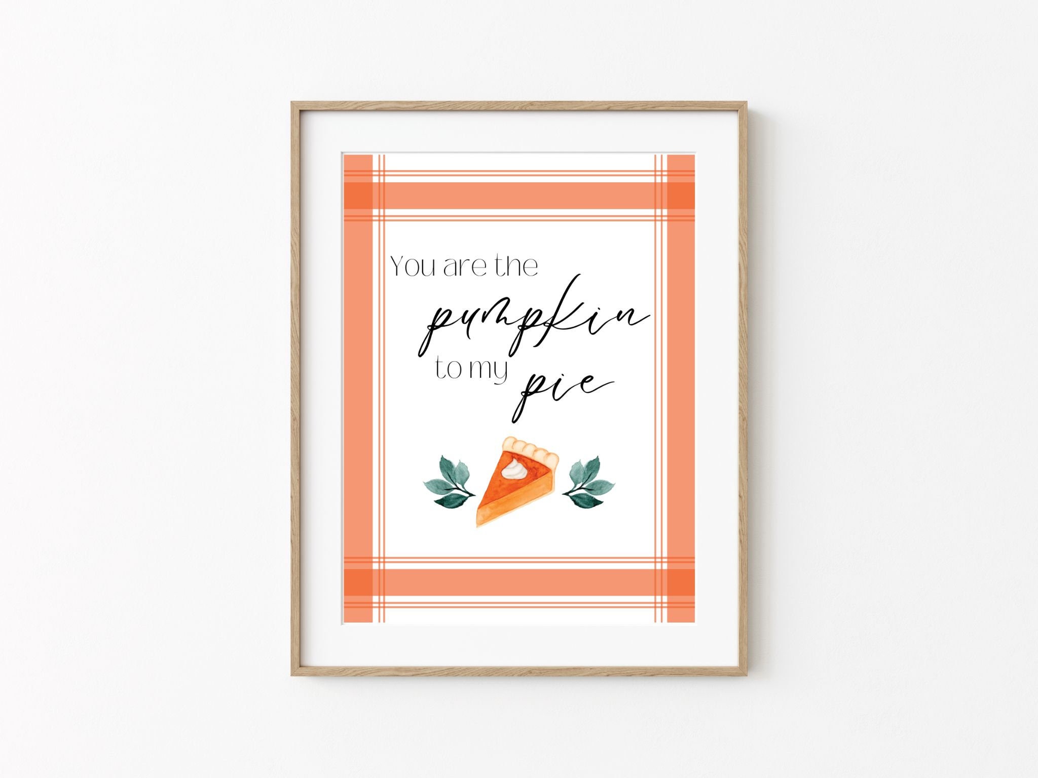 Pumpkin Pie Printable, Fall Printable, Watercolor, Fall Decor, Wall Art ...