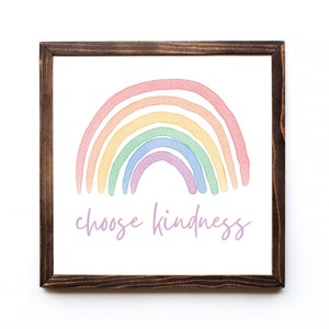 Choose Kindness Printable, Rainbow, Digital Printable, Instant Download ...