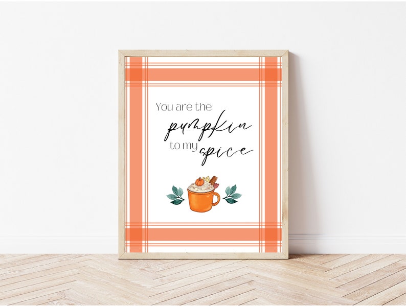 Pumpkin Spice Printable, Fall Printable, Watercolor, Fall Decor, Wall ...