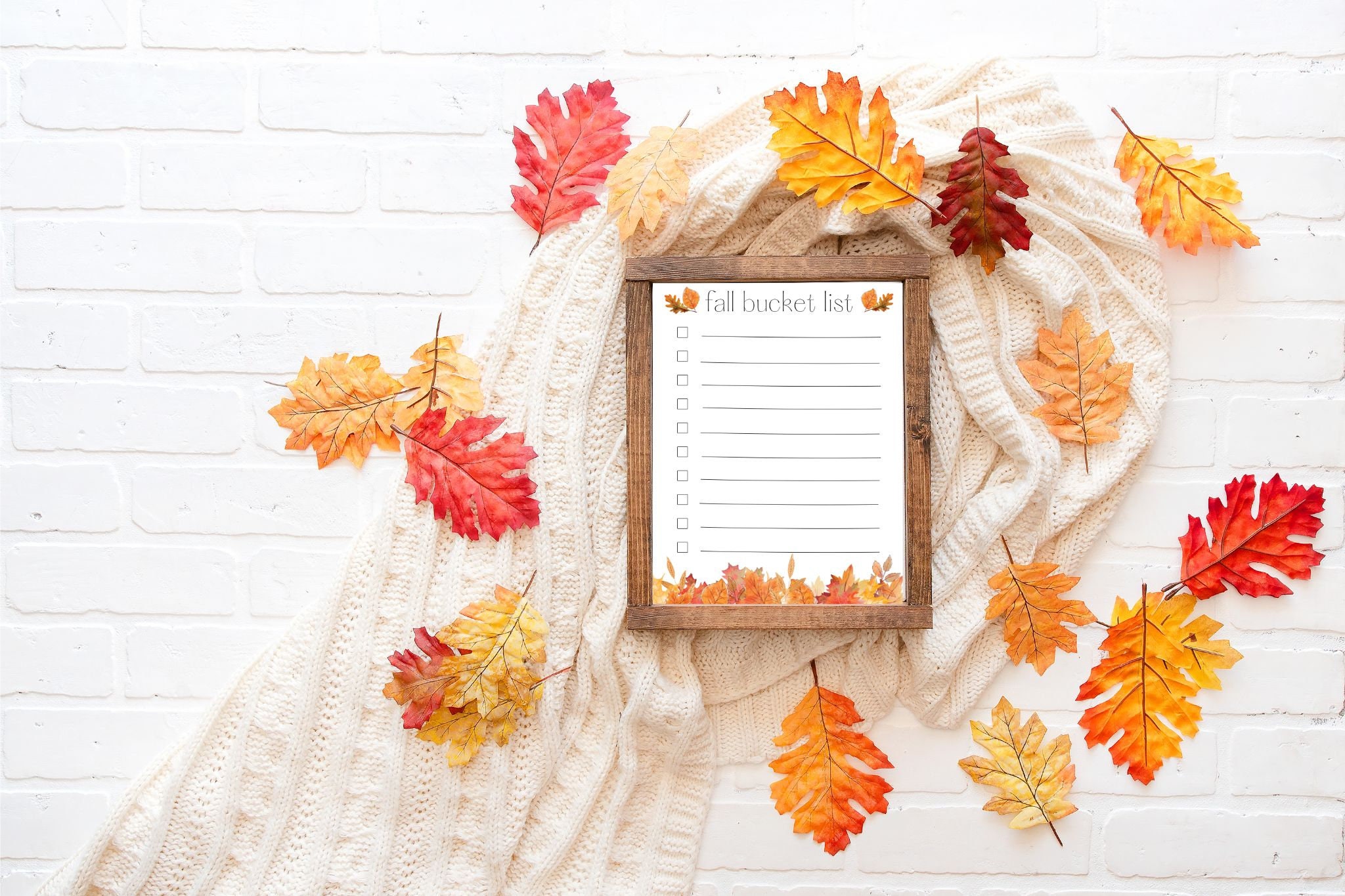 Fall Bucket List, Digital Download, Fall Printable, Fall Bucket List ...