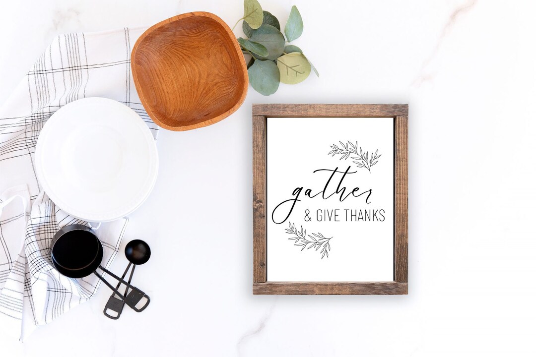 Gather and Give Thanks, Fall Printable, Autumn Printable, Thanksgiving ...