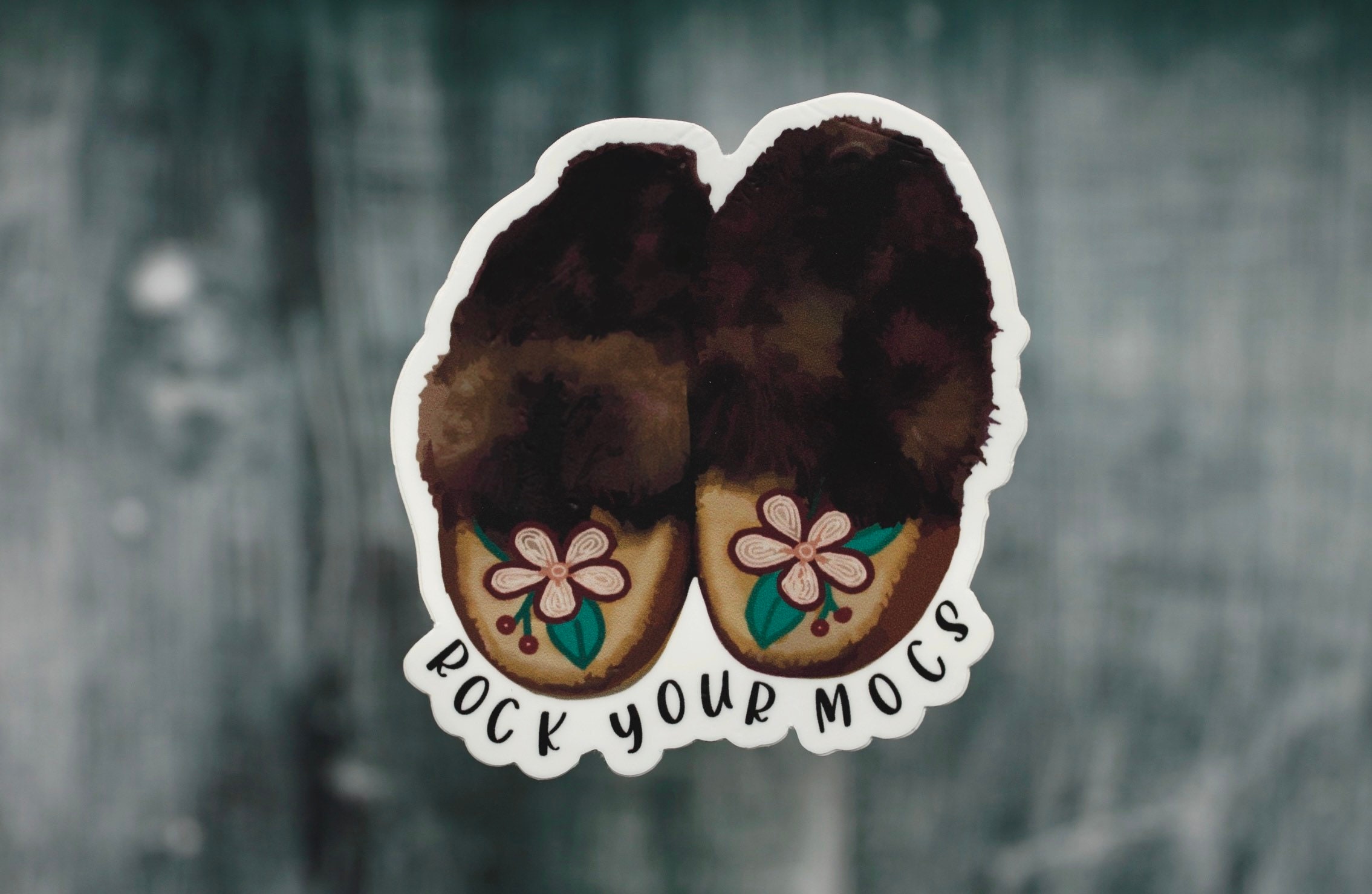 Rock Your Mocs Moccasin Sticker Beaded Moccasin Sticker - Etsy