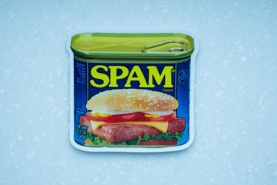 Labels, Stickers & Tags Embellishments Spam Can Vinyl Sticker etna.com.pe