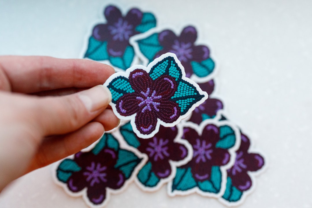 Beaded Flower Sticker - Etsy