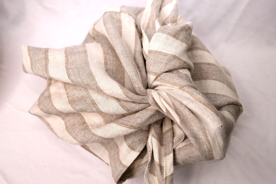 Neutral Stripes Linen Bento Bag Market Bag Handmade Gift - Etsy