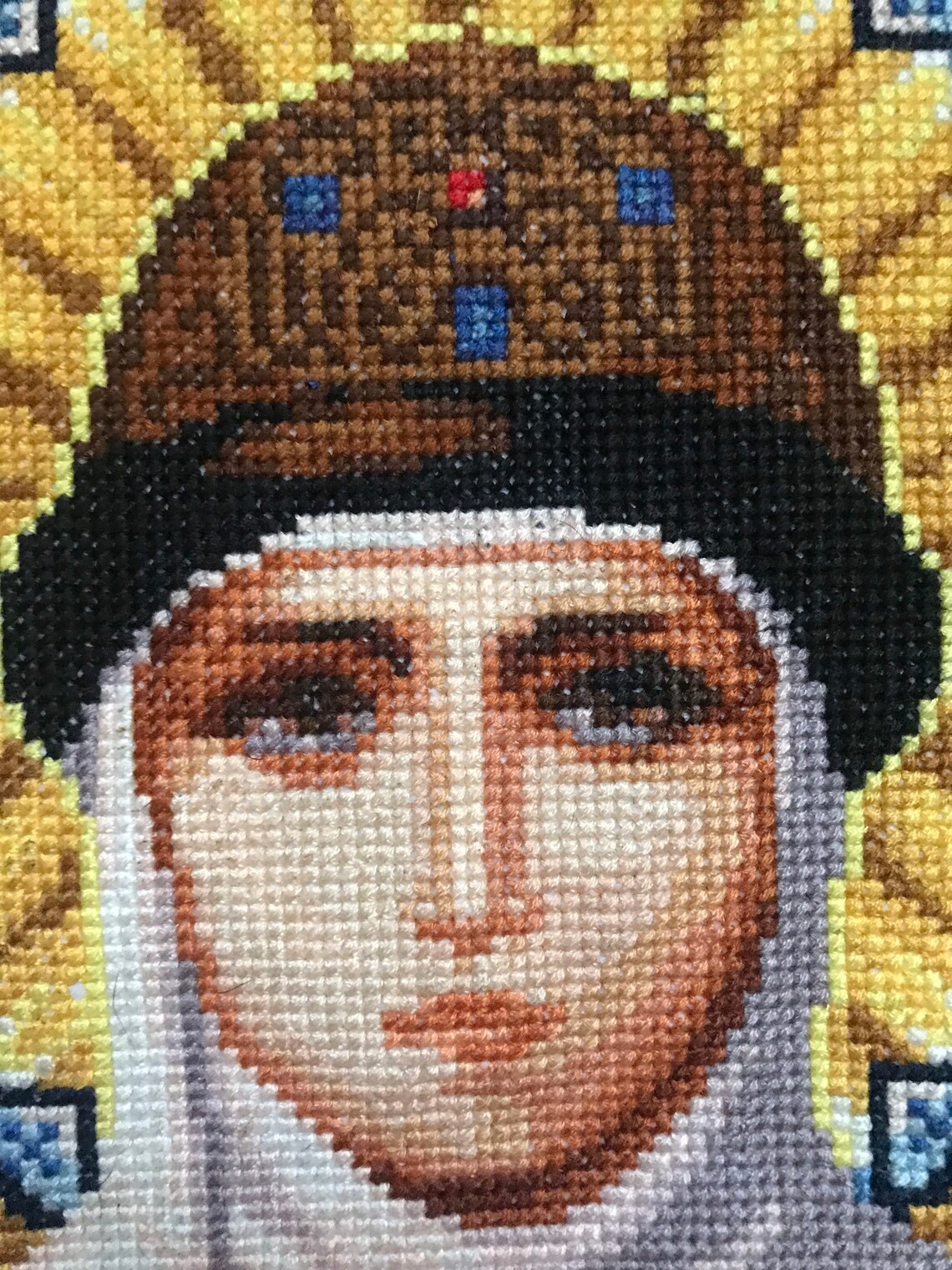 Religious Wall Tapestry, Cross Stitch Completed, Kievan Rus, Embroidery ...