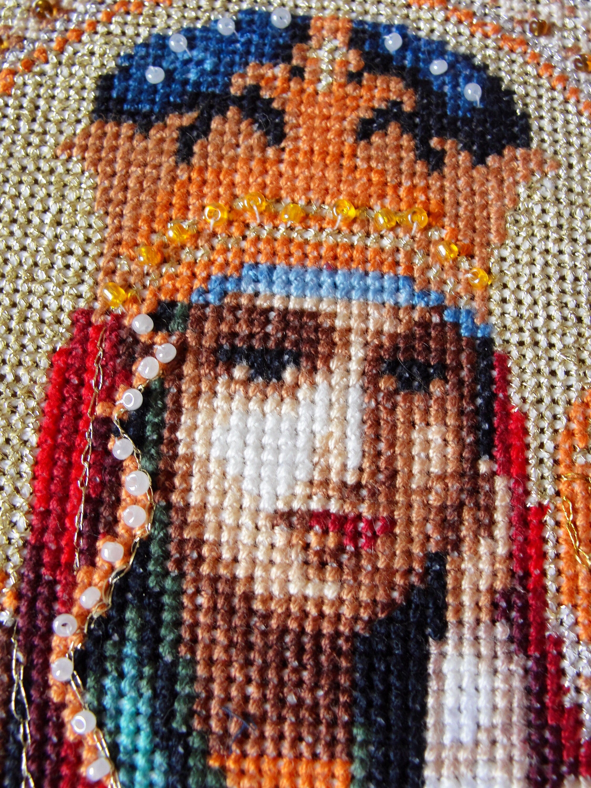 Saint Mary Art, Needlepoint Canvas Hand Painted, Cross Stitch Finished ...