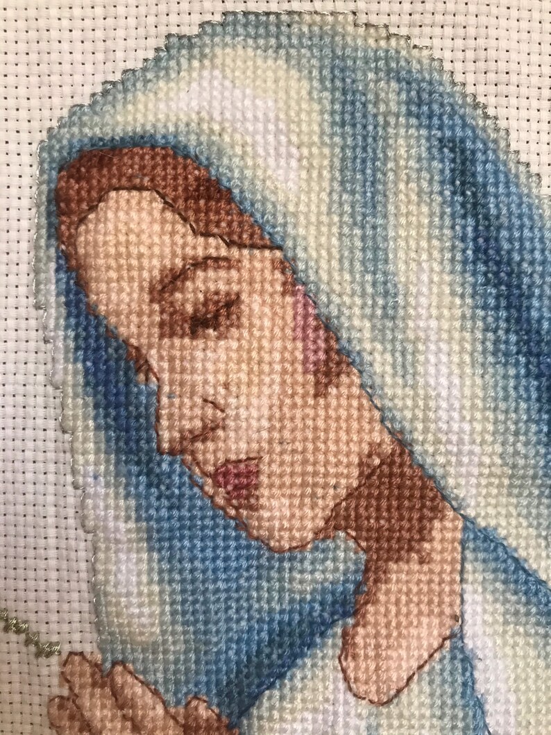 Home Altar Catholic, Our Lady, Framed Finished Cross Stich, RELIGIOUS ...