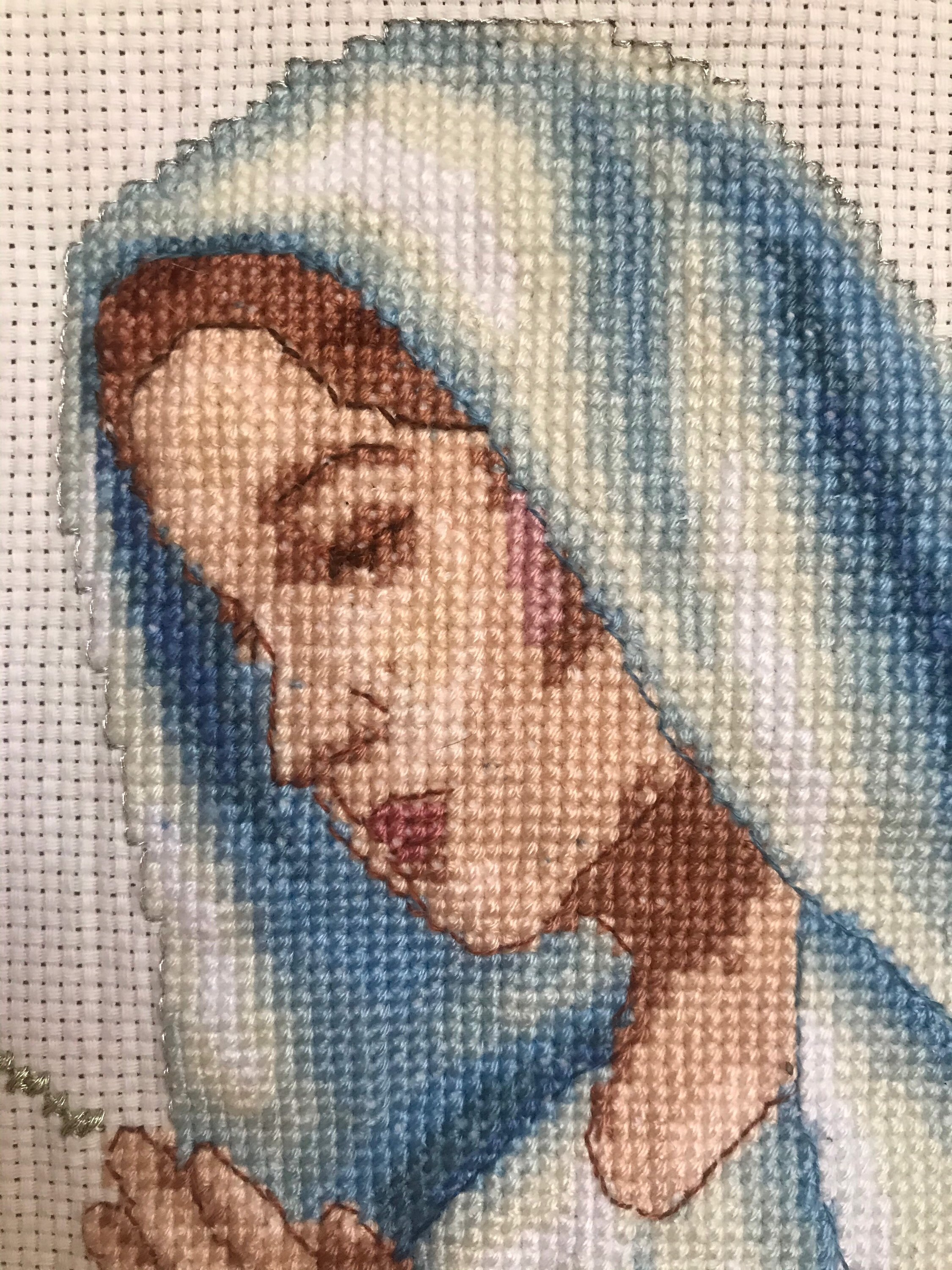 Home Altar Catholic, Our Lady, Framed Finished Cross Stich, RELIGIOUS ...