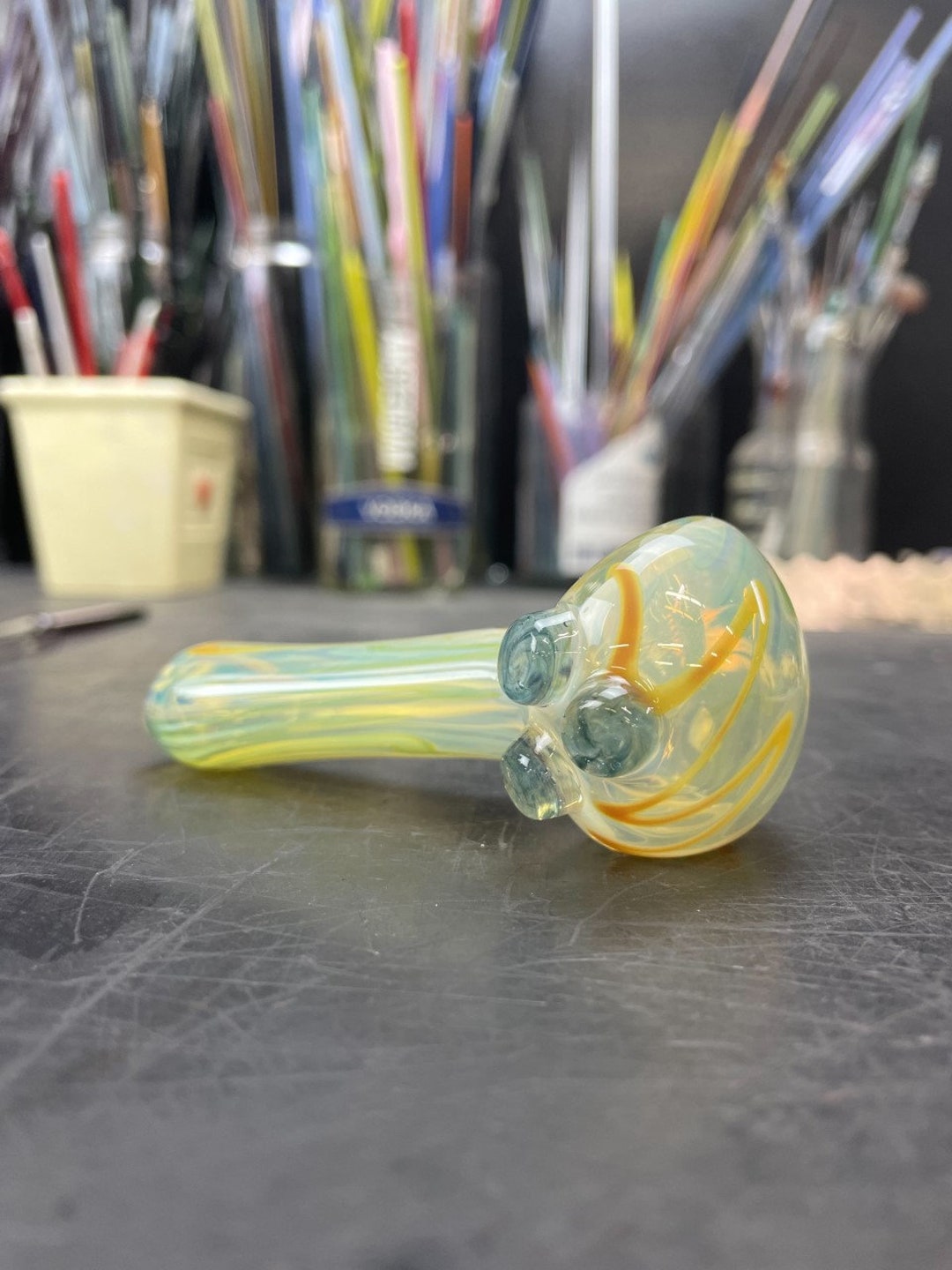 Spotted Color Changing Glass Pipe W/ Unique Swirls - Etsy
