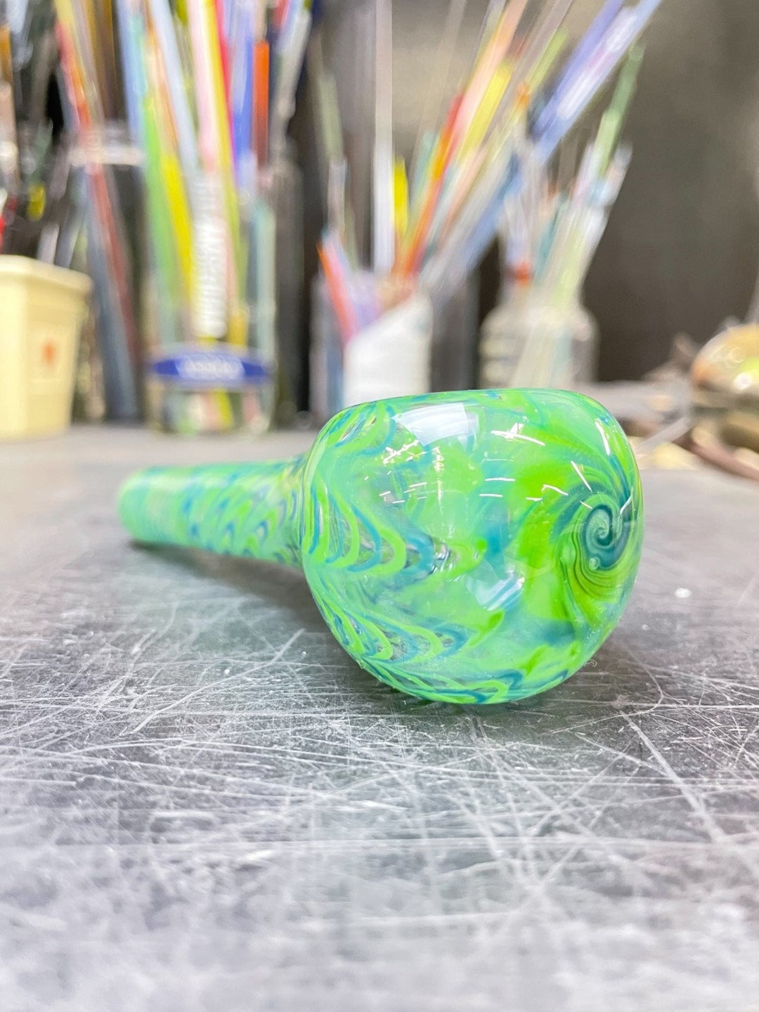 Long Swirly Glass Pipe - Etsy