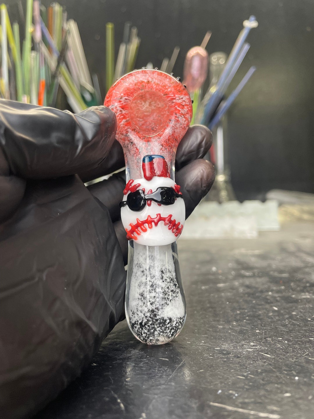 Unique Baseball Glass Pipe - Etsy