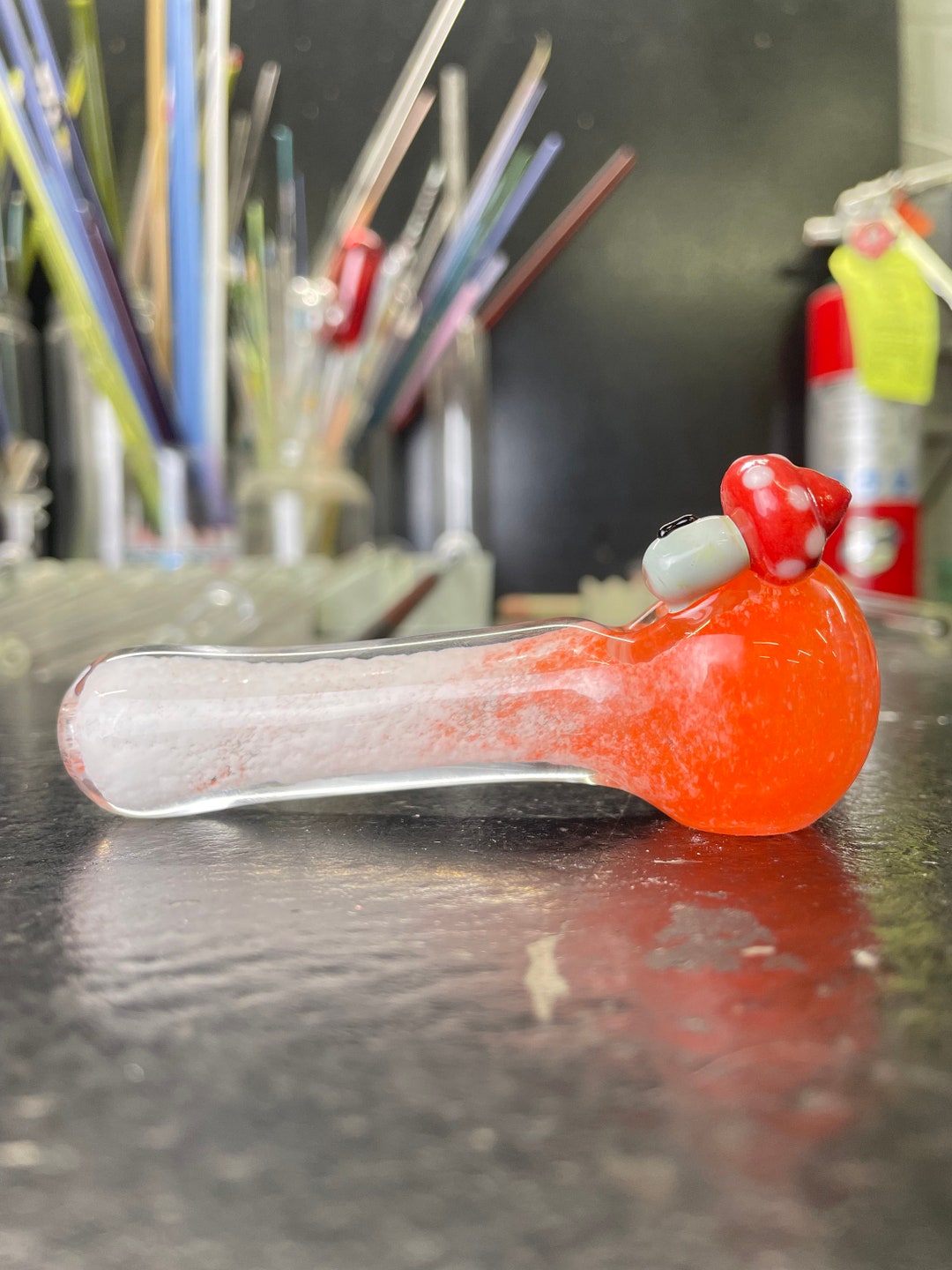 Mario Mushroom Frit Glass Pipe - Etsy