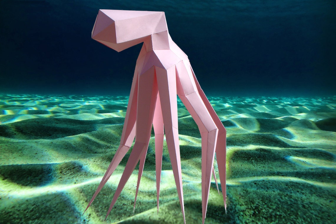 OCTOPUS_LOW_POLY - Etsy