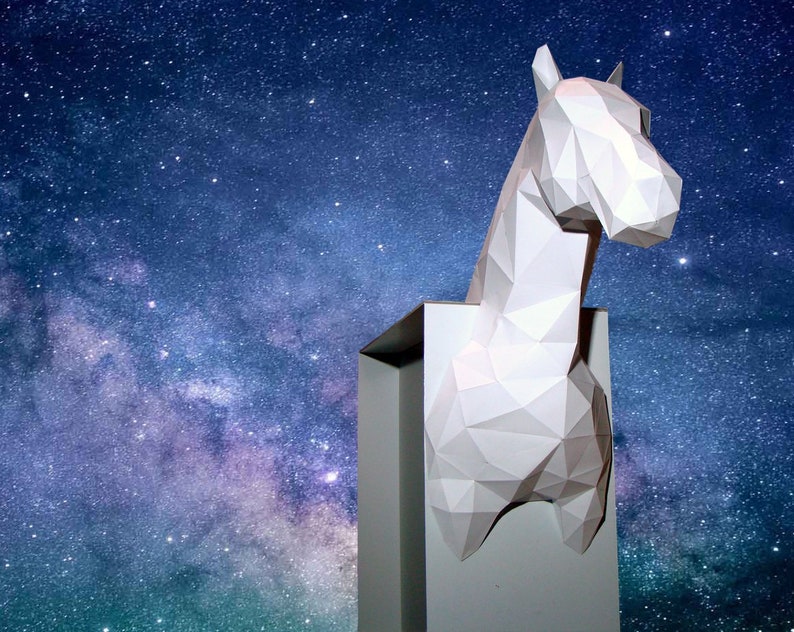TROJAN_HORSE_HEXO-CUBED_LOW_POLY_PATTERN - Etsy