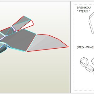 PTERIX_WING_LOW_POLY_PATTERN - Etsy
