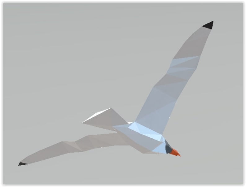 AEGEAN_LARUS_SEAGULL_LOW_POLY_PAPERCRAFT - Etsy UK
