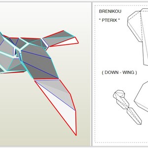 PTERIX_WING_LOW_POLY_PATTERN - Etsy