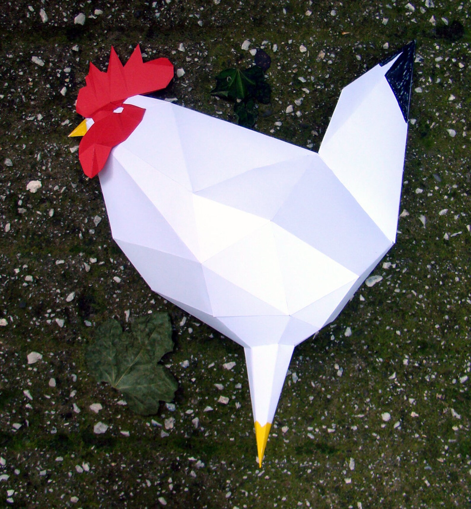KOIKO_ALECTOR_ROOSTER_LOW_POLY - Etsy