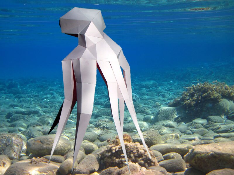 OCTOPUS_LOW_POLY - Etsy