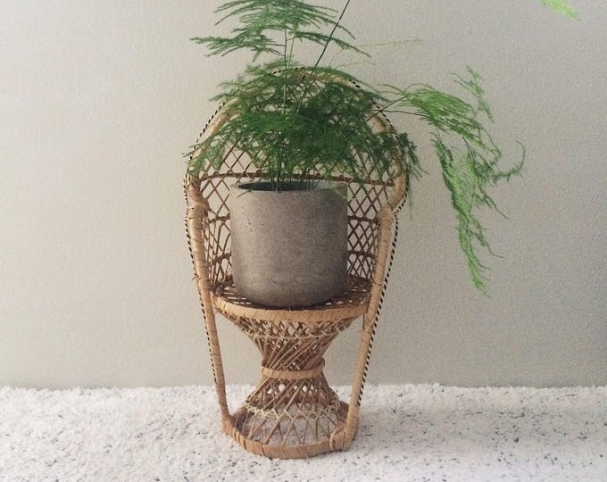 Vintage Mini Rattan Chair - Etsy