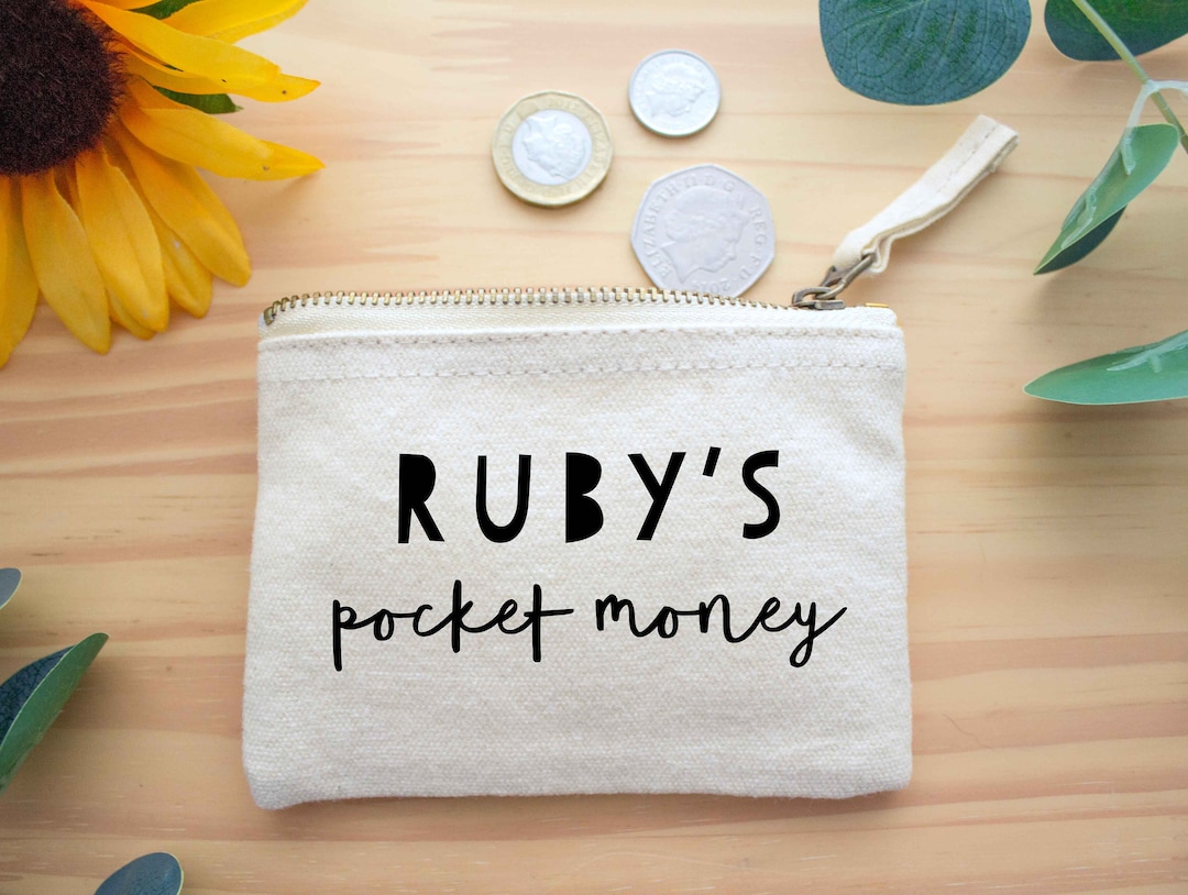 Personalized Kids Coin Purse: Custom Pocket Money Bag - Etsy