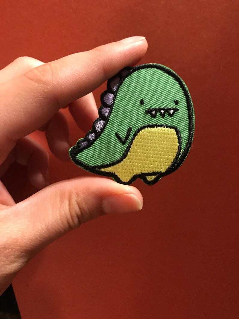 Awkward Dino Patch 2x2inch - Etsy