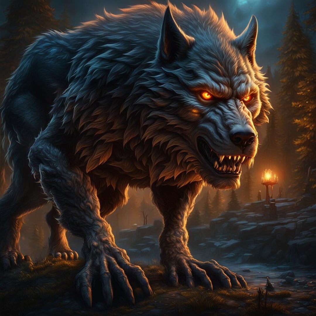 Powerful Werewolf Spirit Companion, Super Powers, High Energy Creature ...