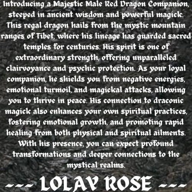 Majestic Male Red Dragon. Spirit Companion. Spiritual Practices - Etsy