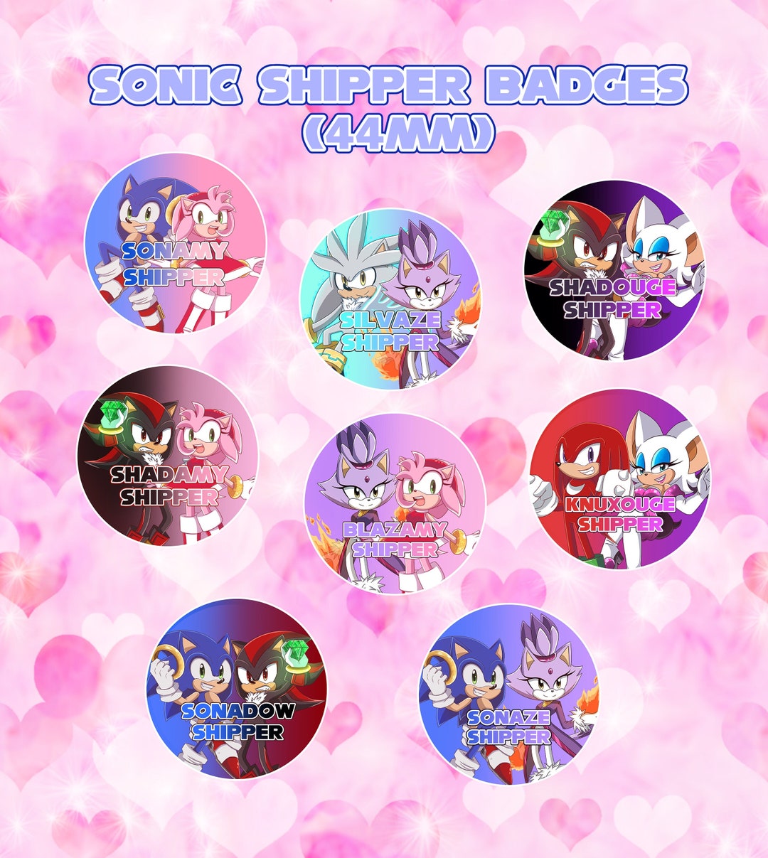 Sonic Shipper Buttons 44mm - Etsy