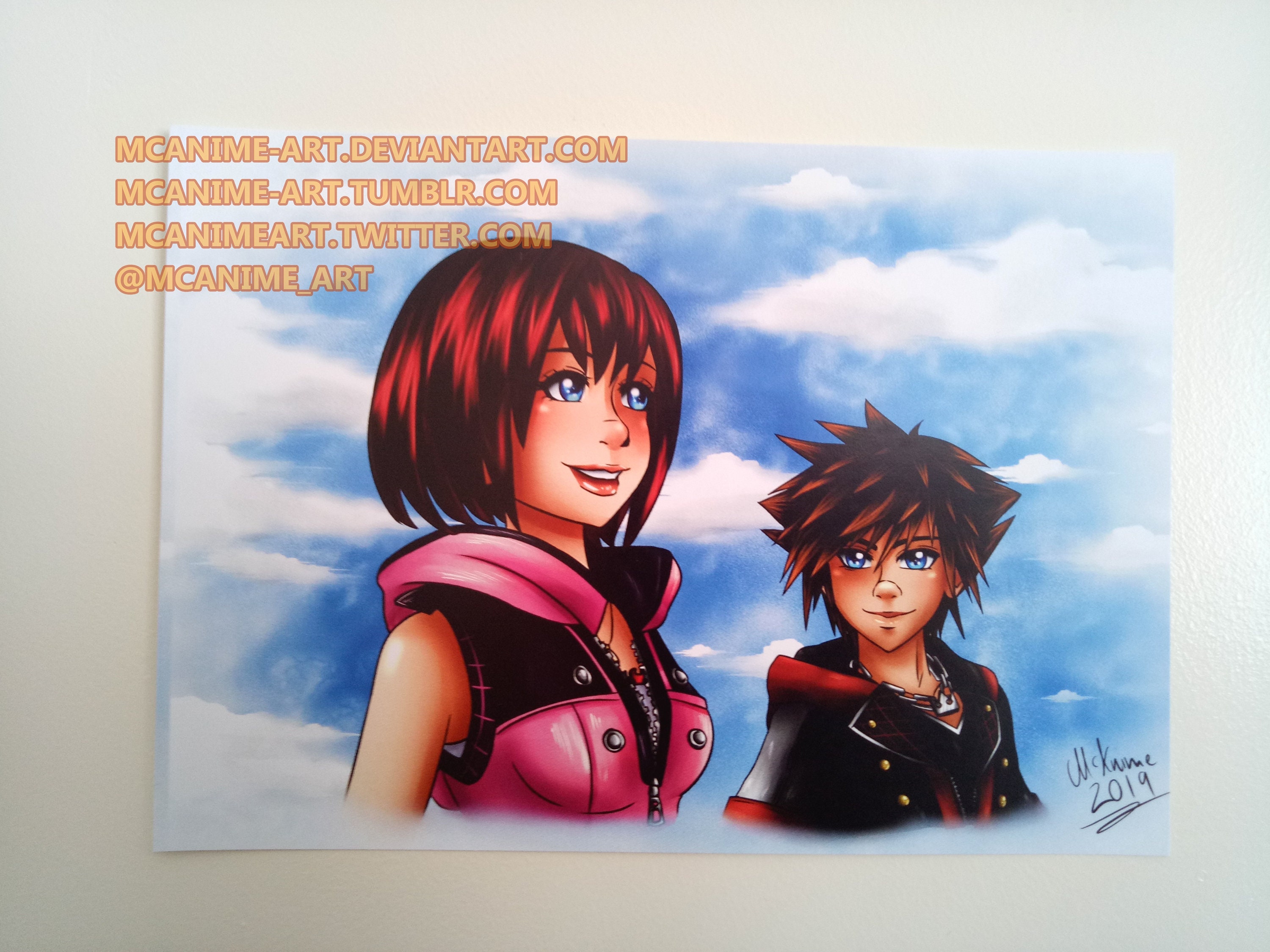 Kingdom Hearts Kairi And Sora Drawing