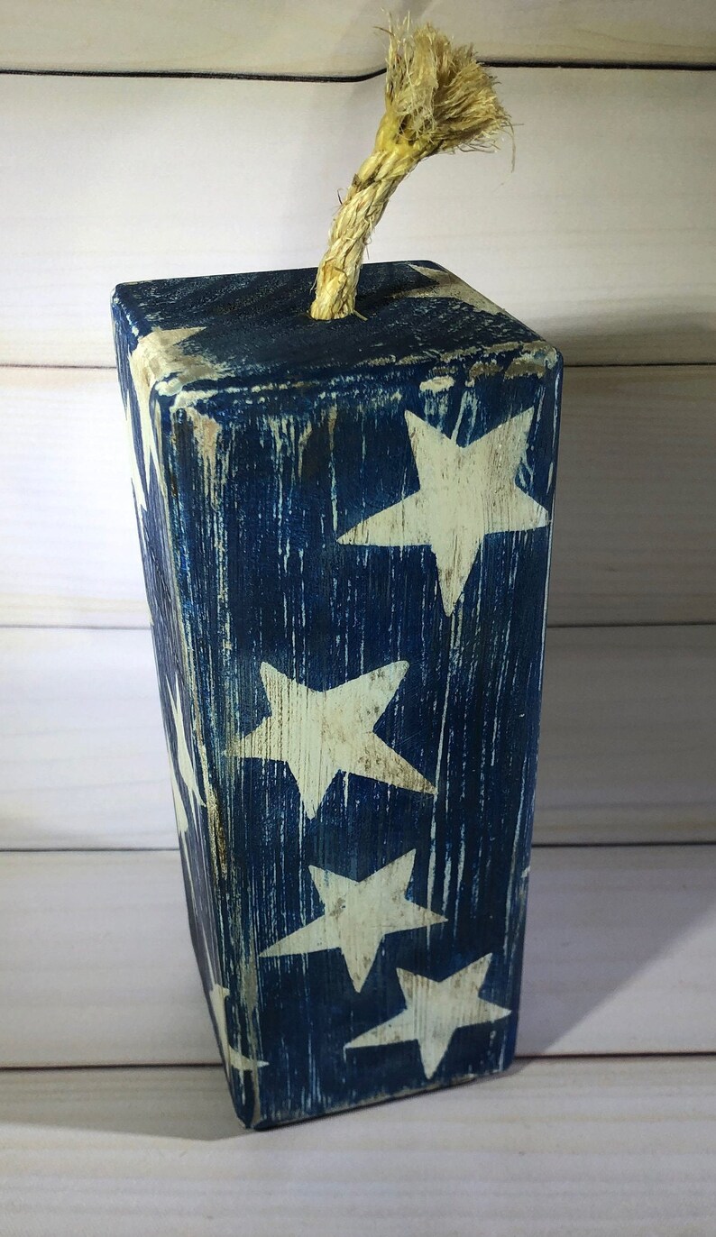 Wooden Rustic 4th of July Firecrackers American Flag - Etsy