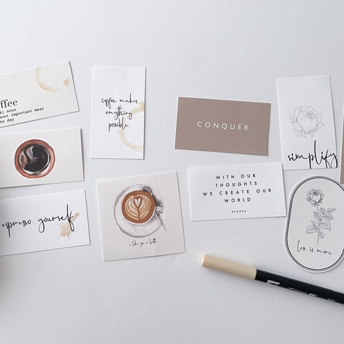 Minimal Planner Cards - Etsy