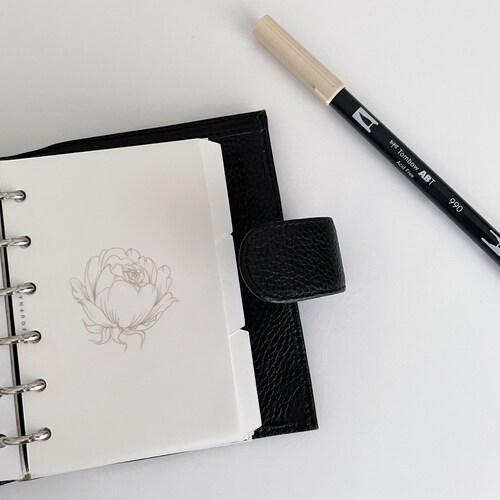 Rose Floral Planner Dashboard Planner Accessories Personal - Etsy