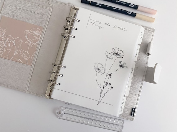Minimal Floral Planner Dashboard Transparent Planner - Etsy Canada