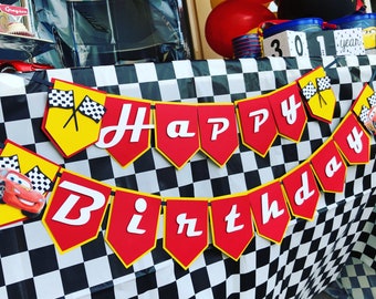Cars birthday banner | Etsy