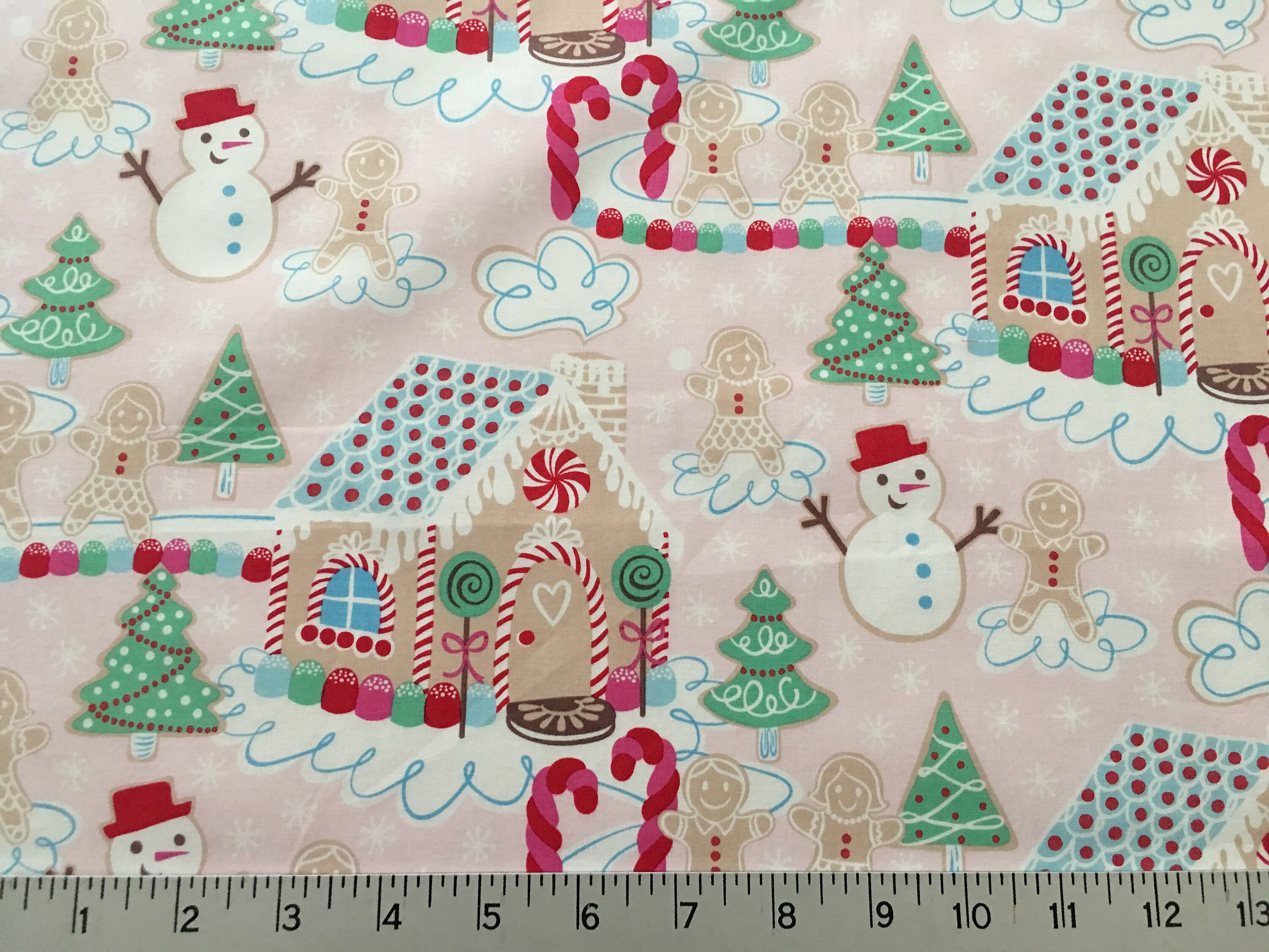 Christmas Pink Gingerbread House Fabric Fat Quarter Bundle 6 Fat ...