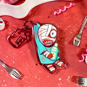 Curly Mouthwashing Keychain - Acrylic Epoxy Charm 2.5" - Etsy