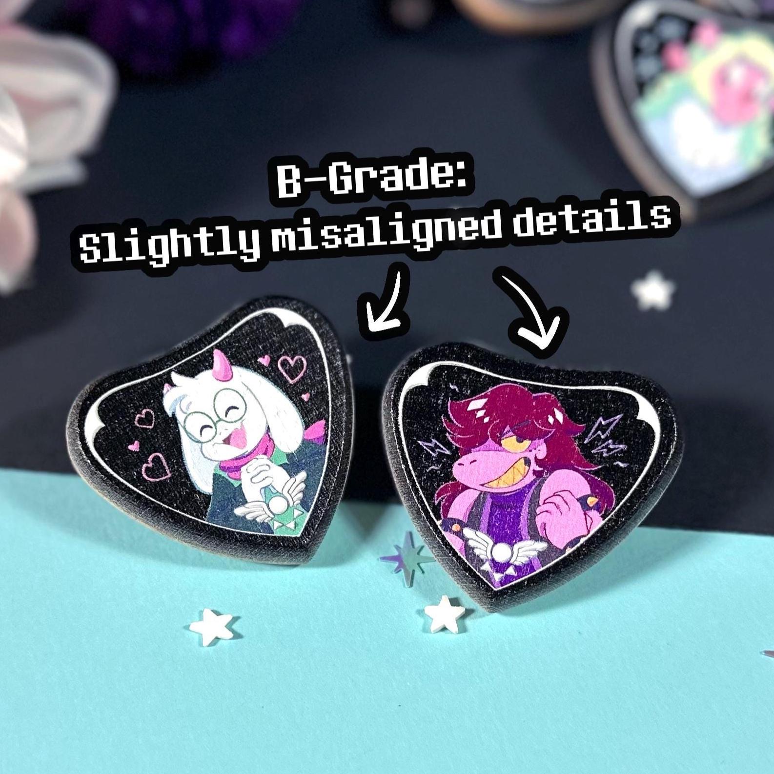Deltarune Wooden Embossed Buttons 1.5" - Kris, Susie, Ralsei, Noelle - Etsy