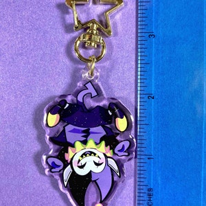 Jevil Deltarune Glitter Keychain - Acrylic Epoxy Charm 2.5in. - Etsy
