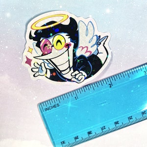 Deltarune Spamton Angel Sticker - Die Cut Sticker, Holographic Vinyl ...