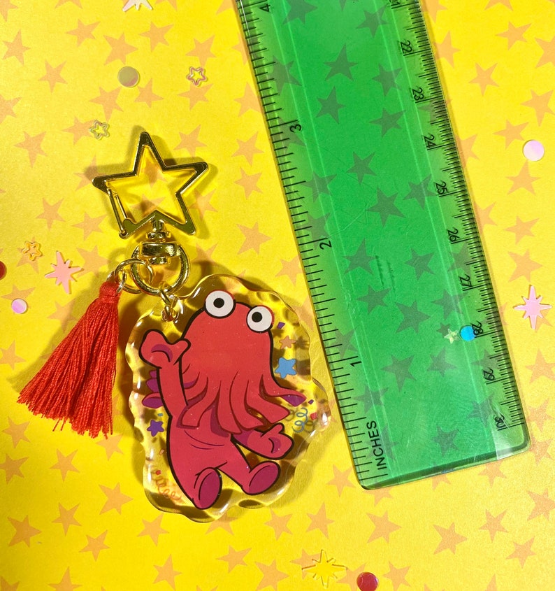 Red Guy Dont Hug Me Im Scared DHMIS Glitter Keychain - Etsy Canada